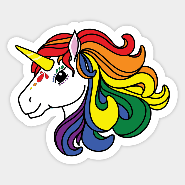 Rainbow Unicorn Lgbtq Pride Lgbtq Pride Sticker Teepublic